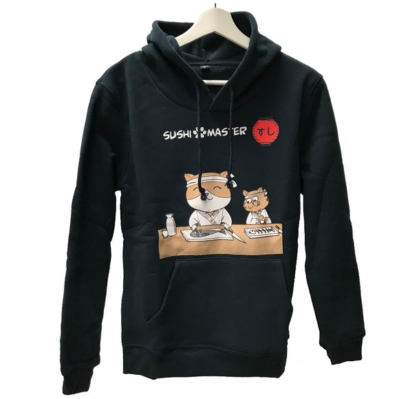 Sweaters | Sushi Master Japanese Pullover Sweater Hoodie | Poshmark